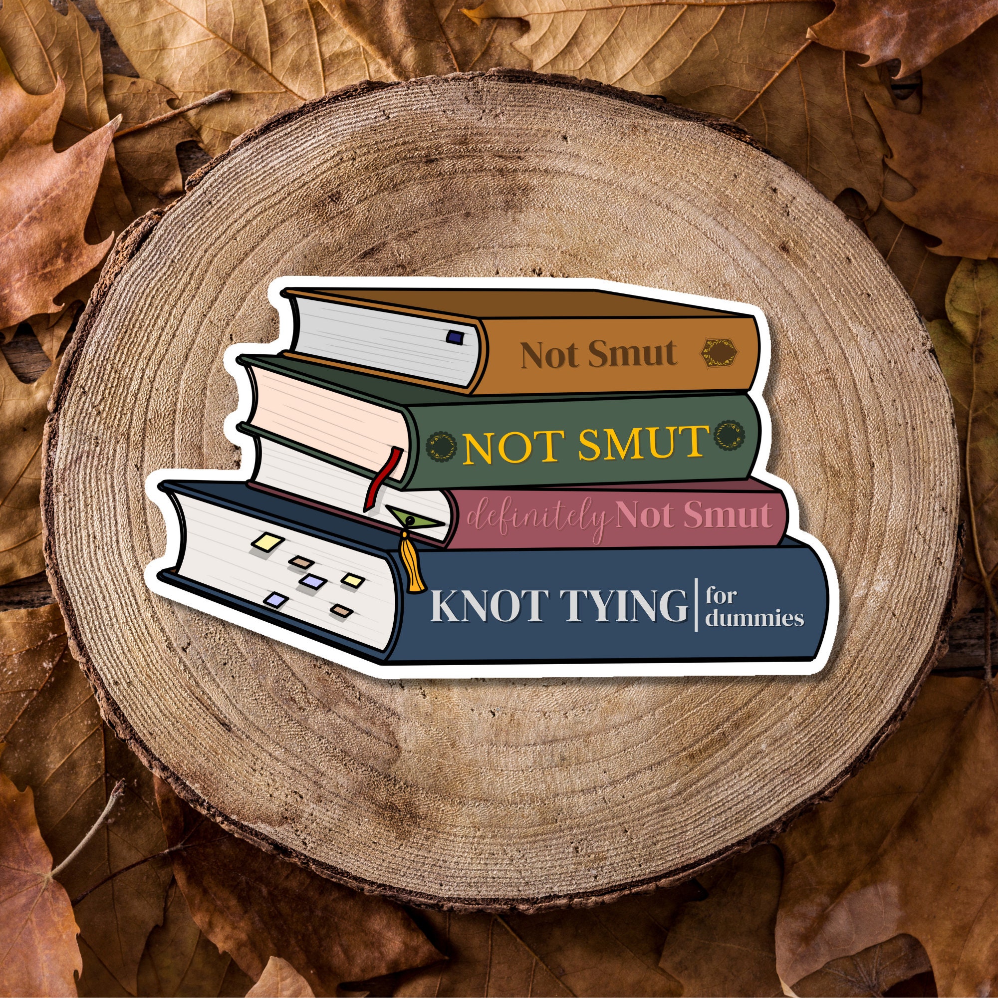 Definitely Not Smut Book Stack Vinyl Stickers - Etsy