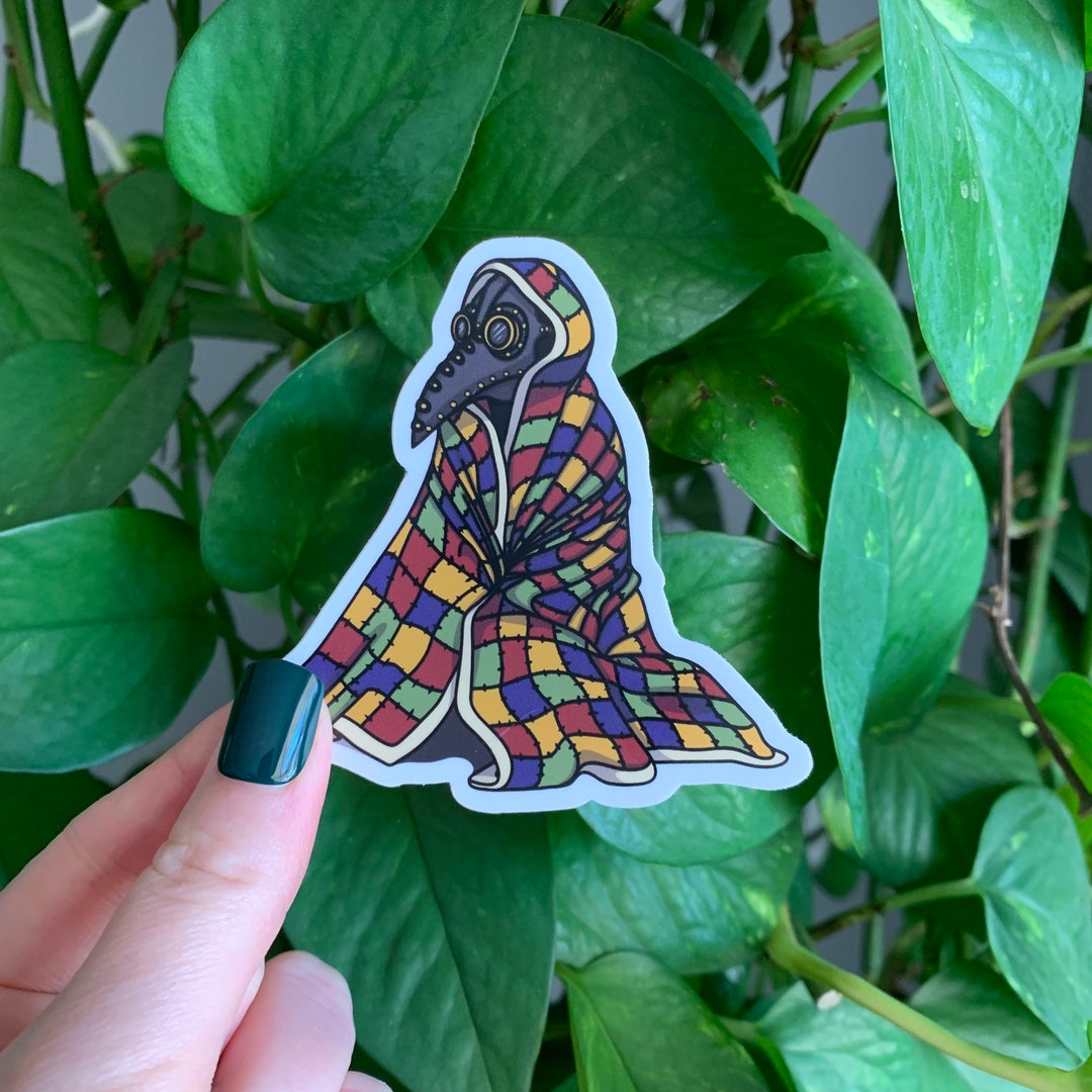 Plague Doctor in a Cozy Quilt Vinyl Sticker - Etsy