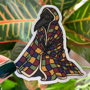 Plague Doctor in a Cozy Quilt Vinyl Sticker - Etsy