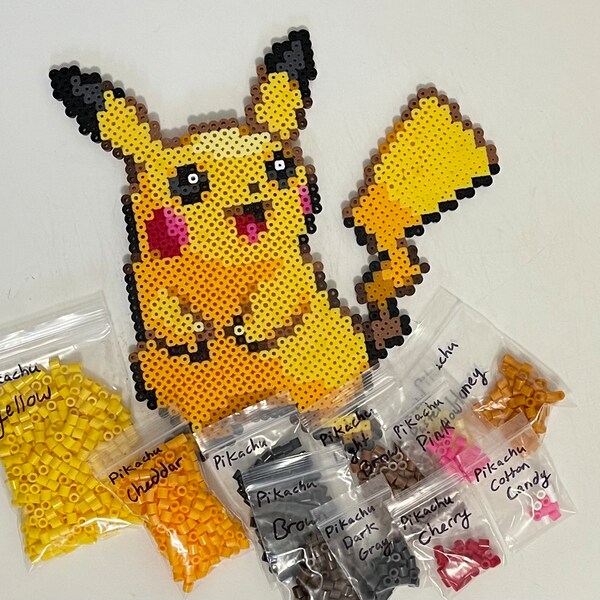 Pikachu Perler - Etsy