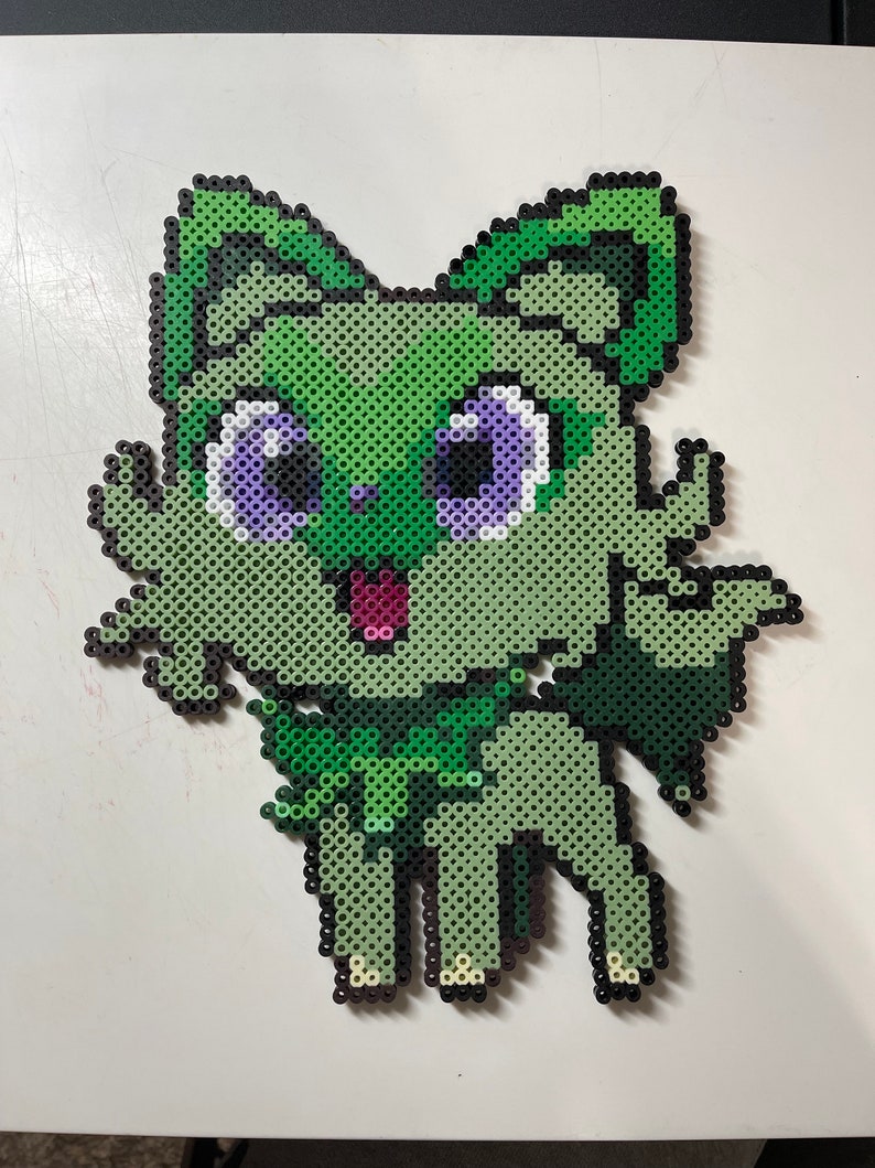 Shiny Sprigatito Perler - Etsy