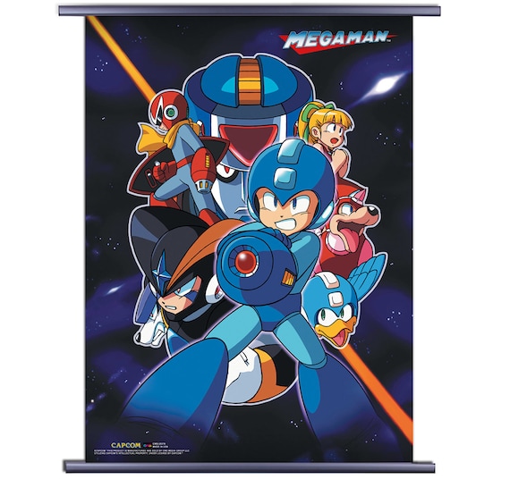 Mega Man Video Game Fabric Wall Scroll Poster Officially - Etsy