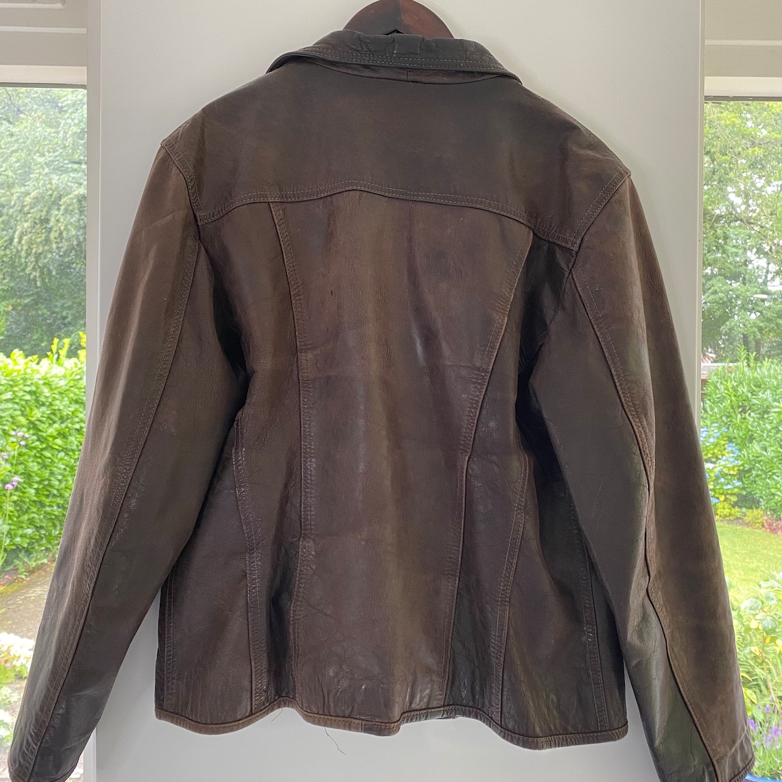 Oakwood Vintage 90s Leather Jacket Real Leather Jacket - Etsy
