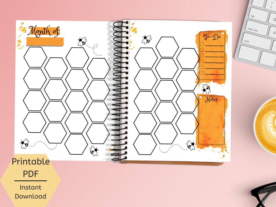 Bumblebee Printable Planner Pack Bundle Monthly Weekly | Etsy