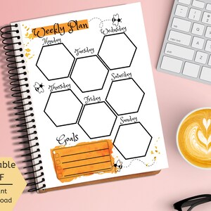 Bumblebee Printable Planner Pack Bundle, Monthly, Weekly, Daily, and ...