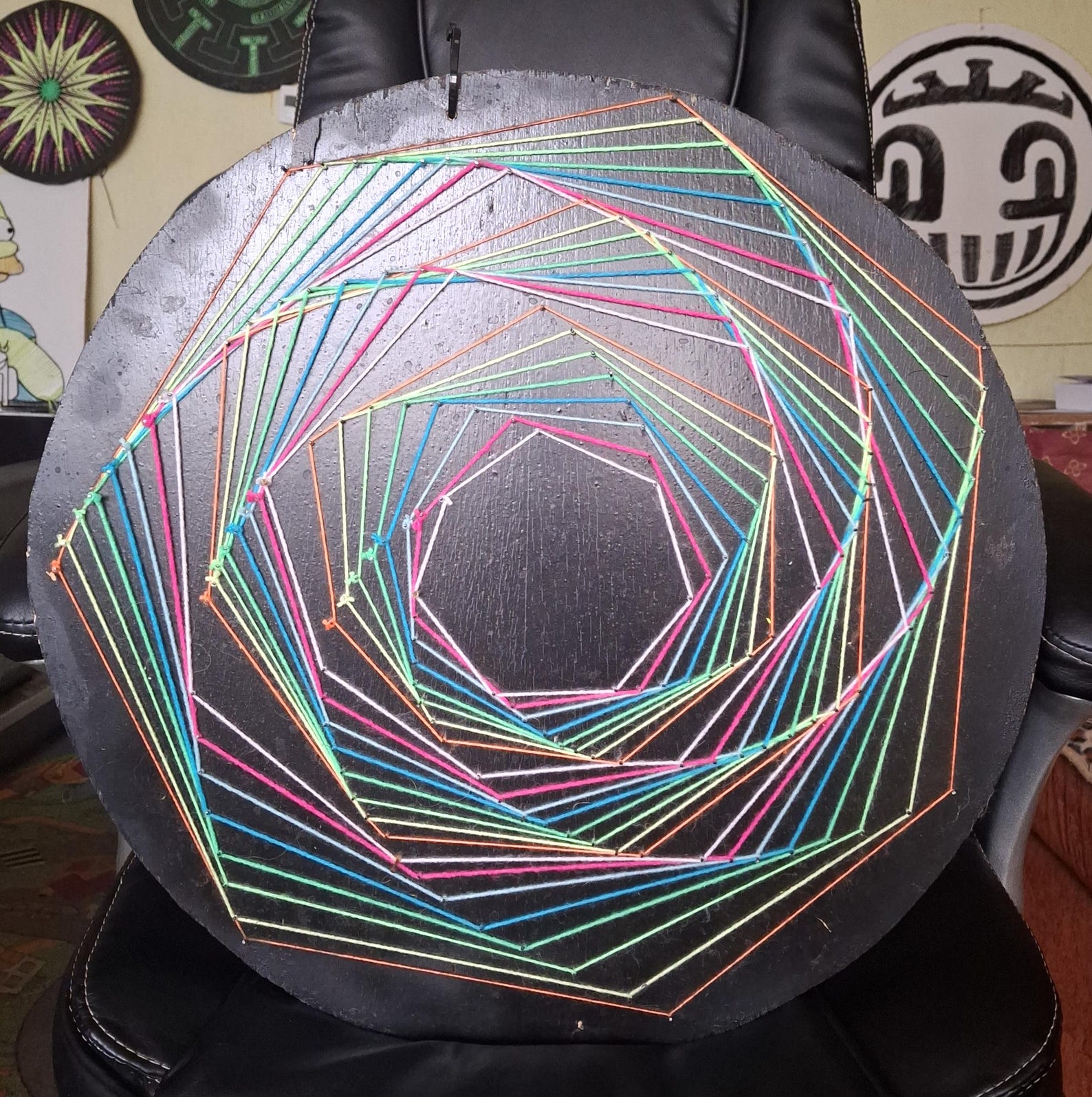 Disaster Spiral - UV Reactive String Art - Etsy