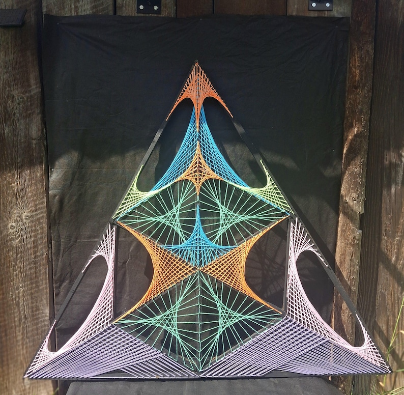 Aurora Gate – Large UV Reactive String Art Totem | Psytrance Stage ...