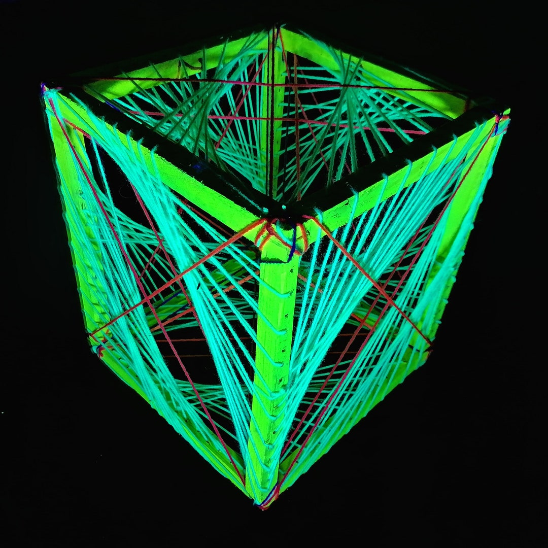 Mini Cube Handmade Geometric String Art Decoration - Etsy