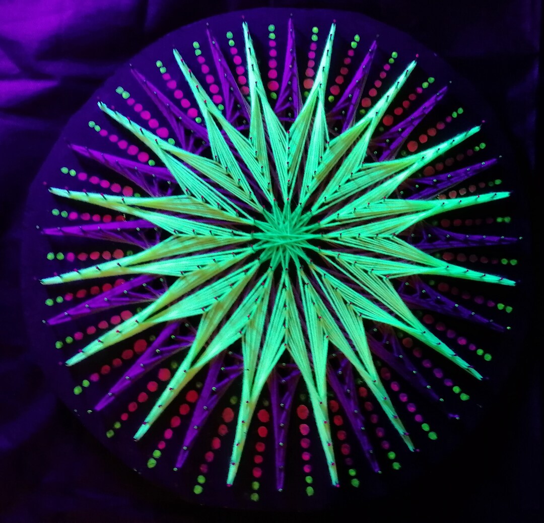 Jellyfish Pattern : 2D String Art UV Decoration Psychedelic Visual Art ...