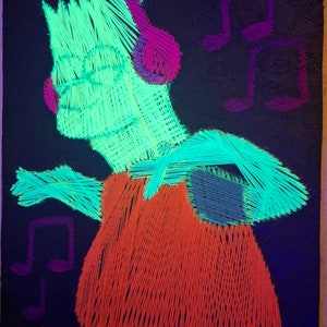 Bart Simpson Listening to Music -a String Art - Etsy