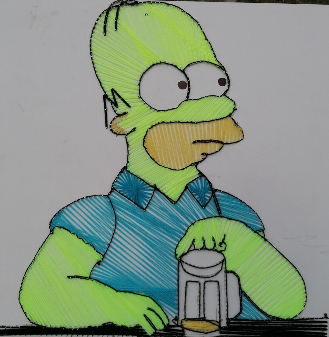 Homer Simpson on Beer : String Art - Wall Hanging - the Simpsons ...