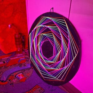 Disaster Spiral - UV Reactive String Art - Etsy