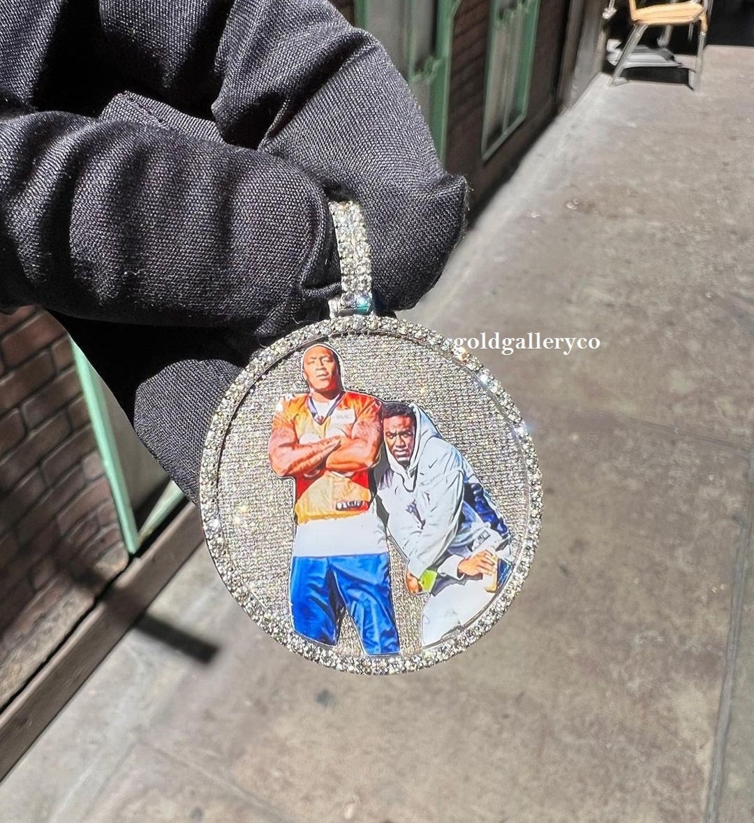 Custom Iced Out Photo Pendant 925 Sterling Silver CZ/ Moissanite ...