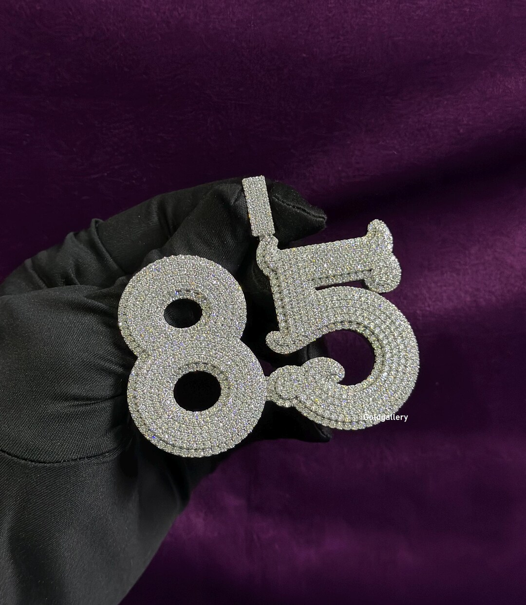 Custom Iced Out 85 Number Pendant, Mens Customised Chain, Hip Hop ...