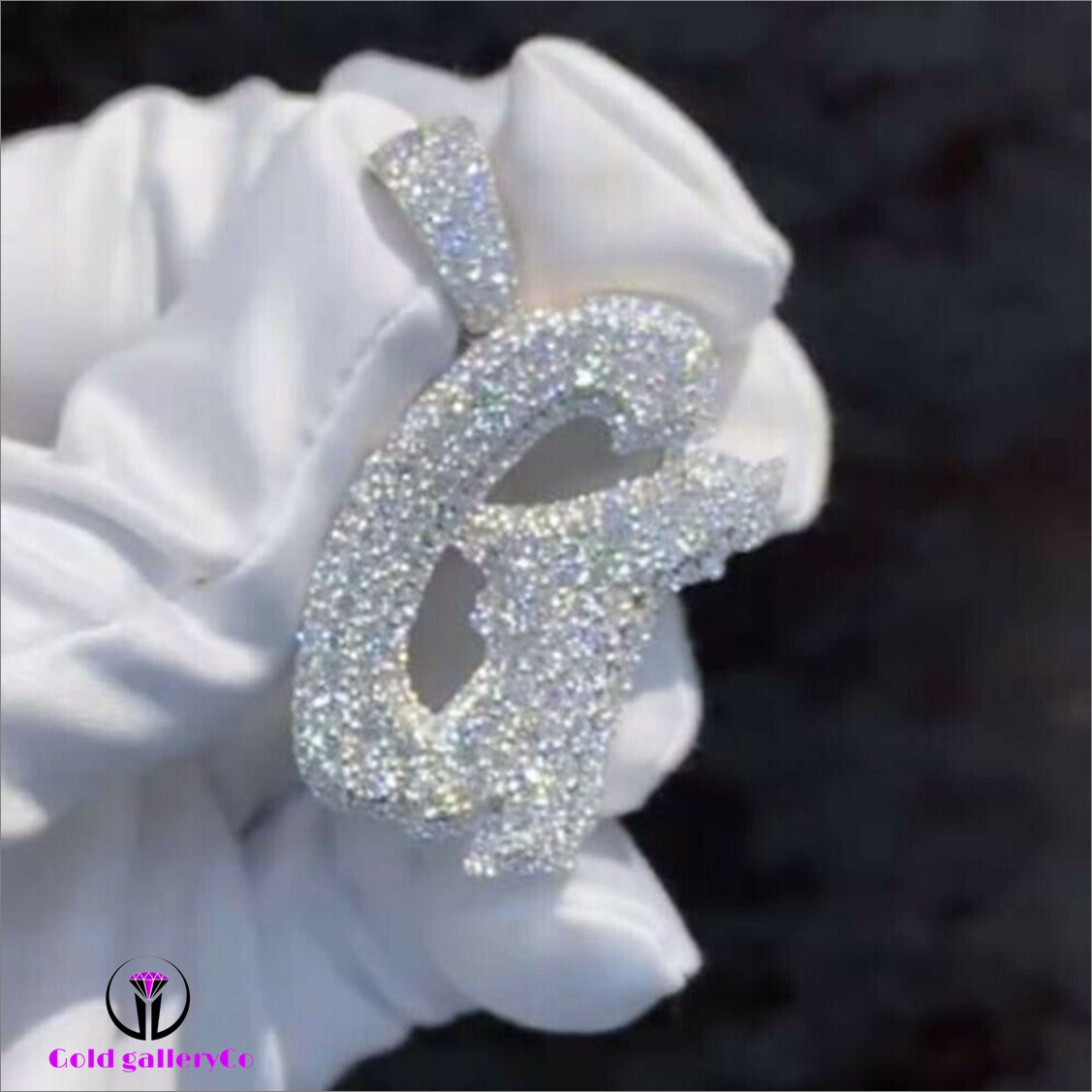 Custom Iced Out Any A to Z Alphabet Pendant 925 Sterling - Etsy