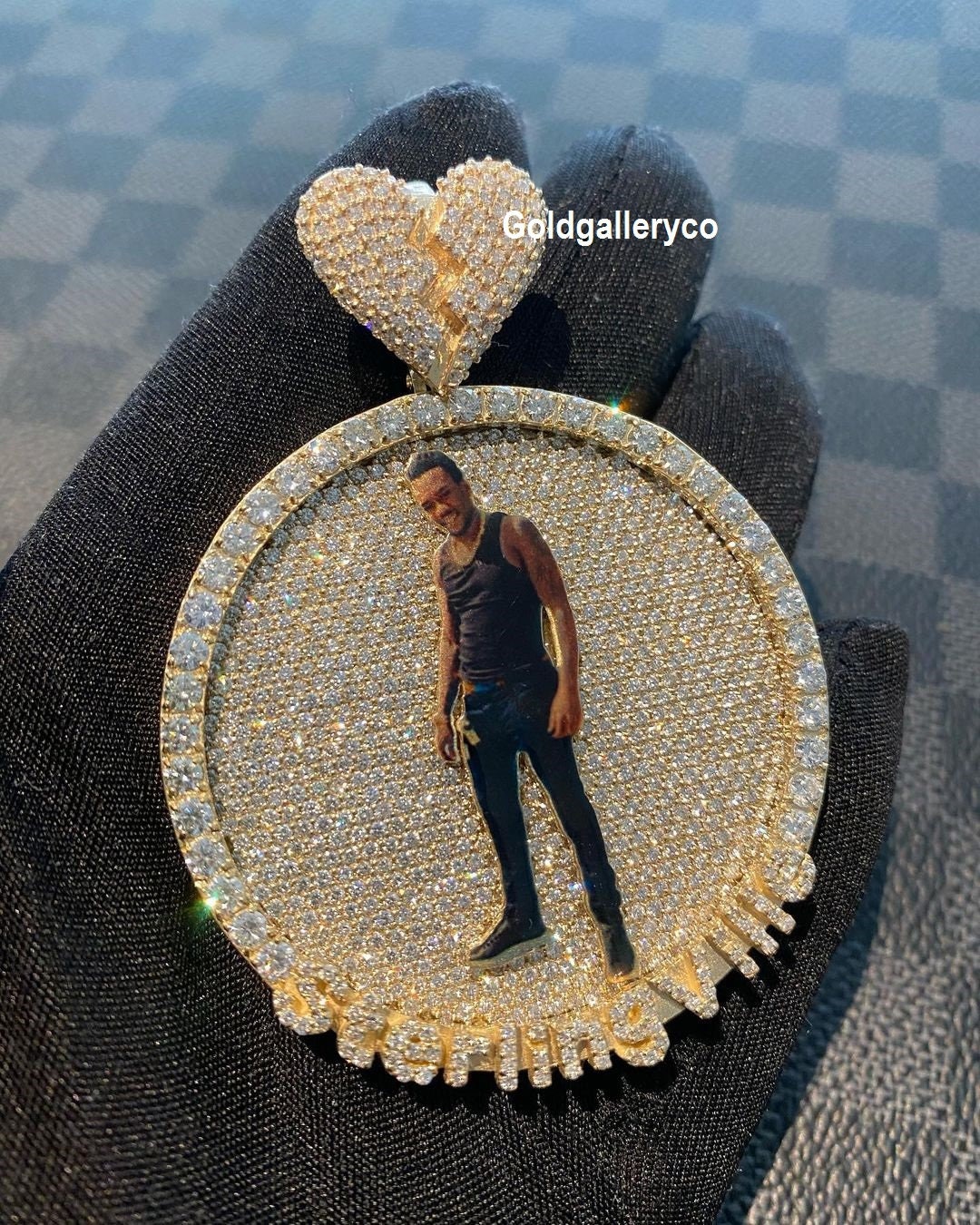 Custom Iced Out Photo Pendant 925 Sterling Silver CZ/ Moissanite ...