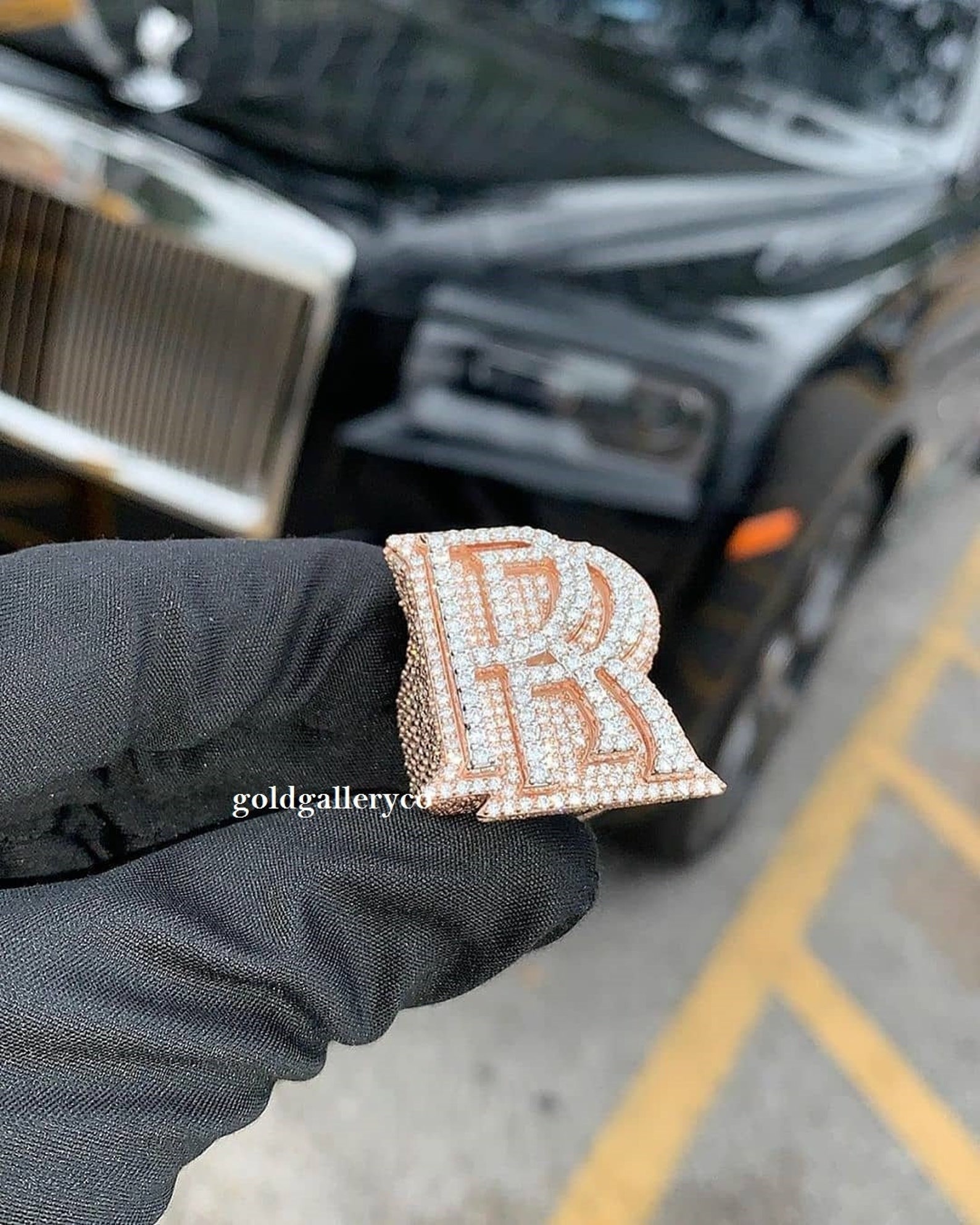 Custom Iced Out RR Name Men's Ring in 925 Sterling Silver - Etsy