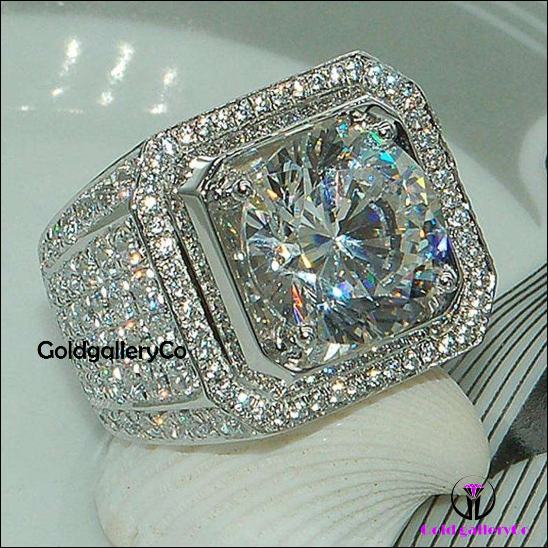 925 Sterling Silver 4.5 CT Round Diamond Engagement Ring - Etsy