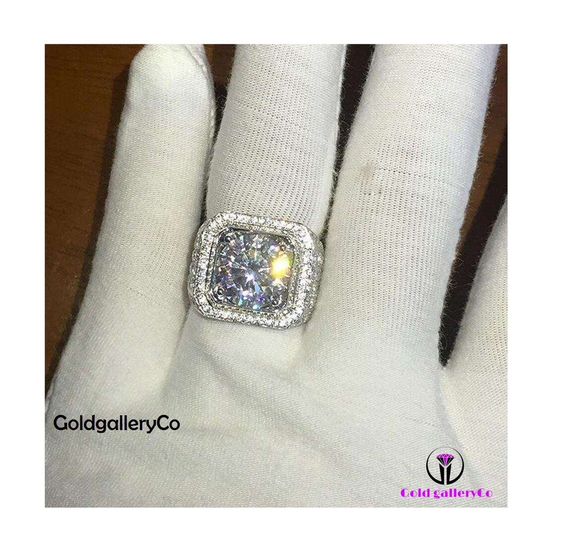 925 Sterling Silver 4.5 CT Round Diamond Engagement Ring - Etsy