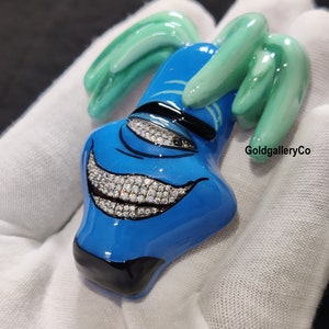 Custom Iced Out Cartoon VVS Moissanite Diamond, Customize Mens Charm ...