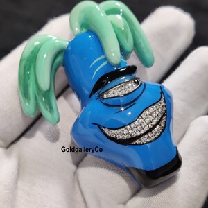 Custom Iced Out Cartoon VVS Moissanite Diamond, Customize Mens Charm ...