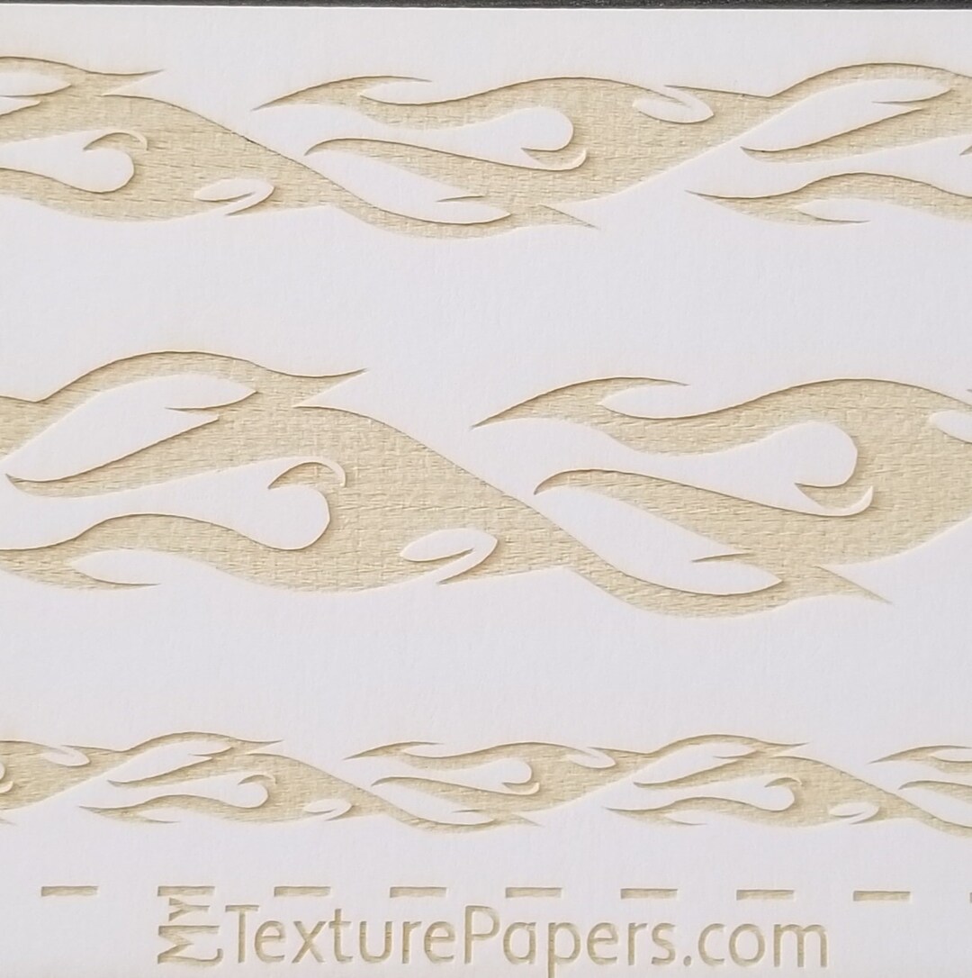100188 7.5x2.5 Tribal Flames Rolling Mill Laser Texture - Etsy