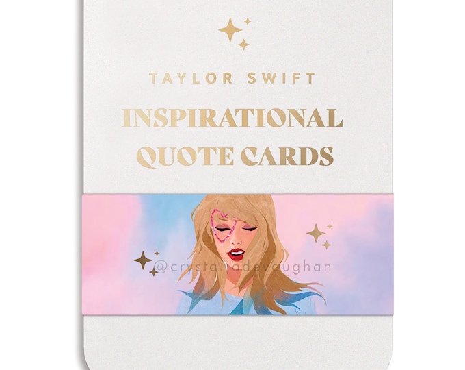 Taylor Swift Inspirational Quote Cards, Valentine's Day Gift, Taylor ...