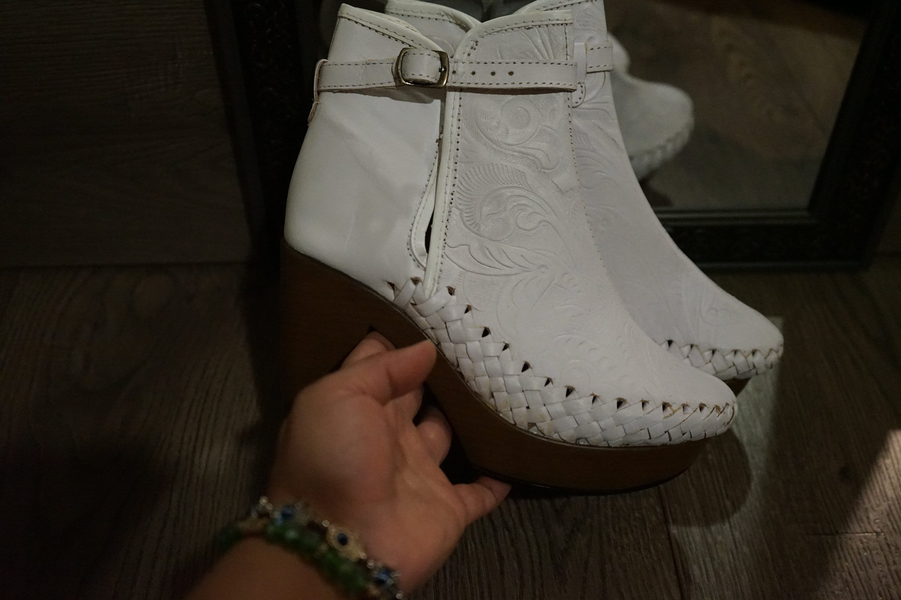 Leather Booties Hand Tooled Premium Leather Mexican Boots Ankle Boots ...