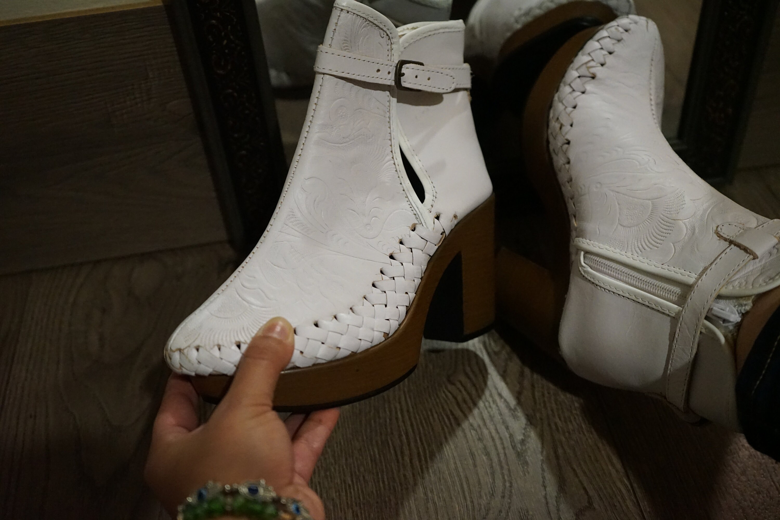 Leather Booties Hand Tooled Premium Leather Mexican Boots Ankle Boots ...