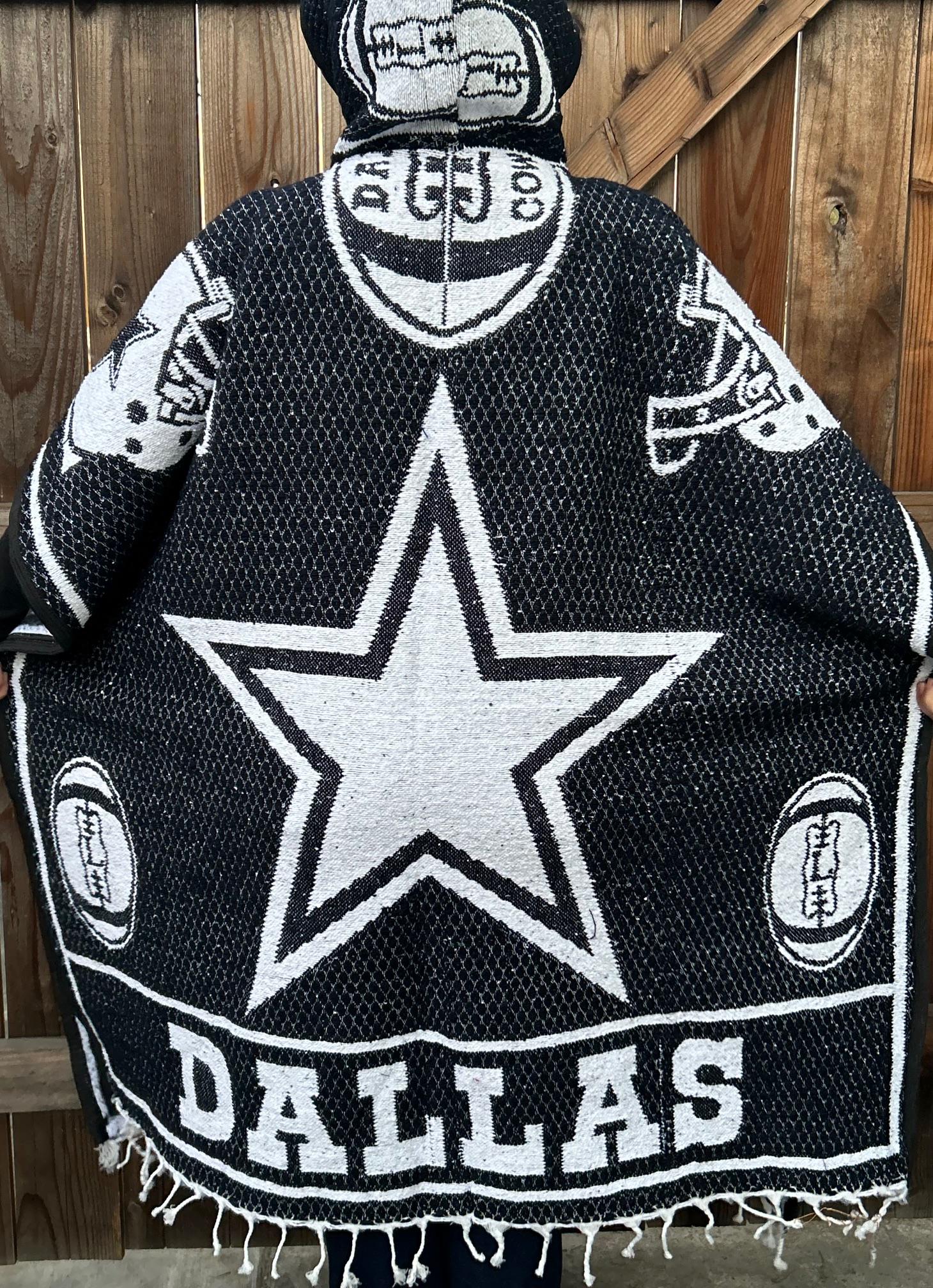 Dallas Cowboys Poncho Mexican Poncho Gabanes Mexicanos. Sports Ponchos ...