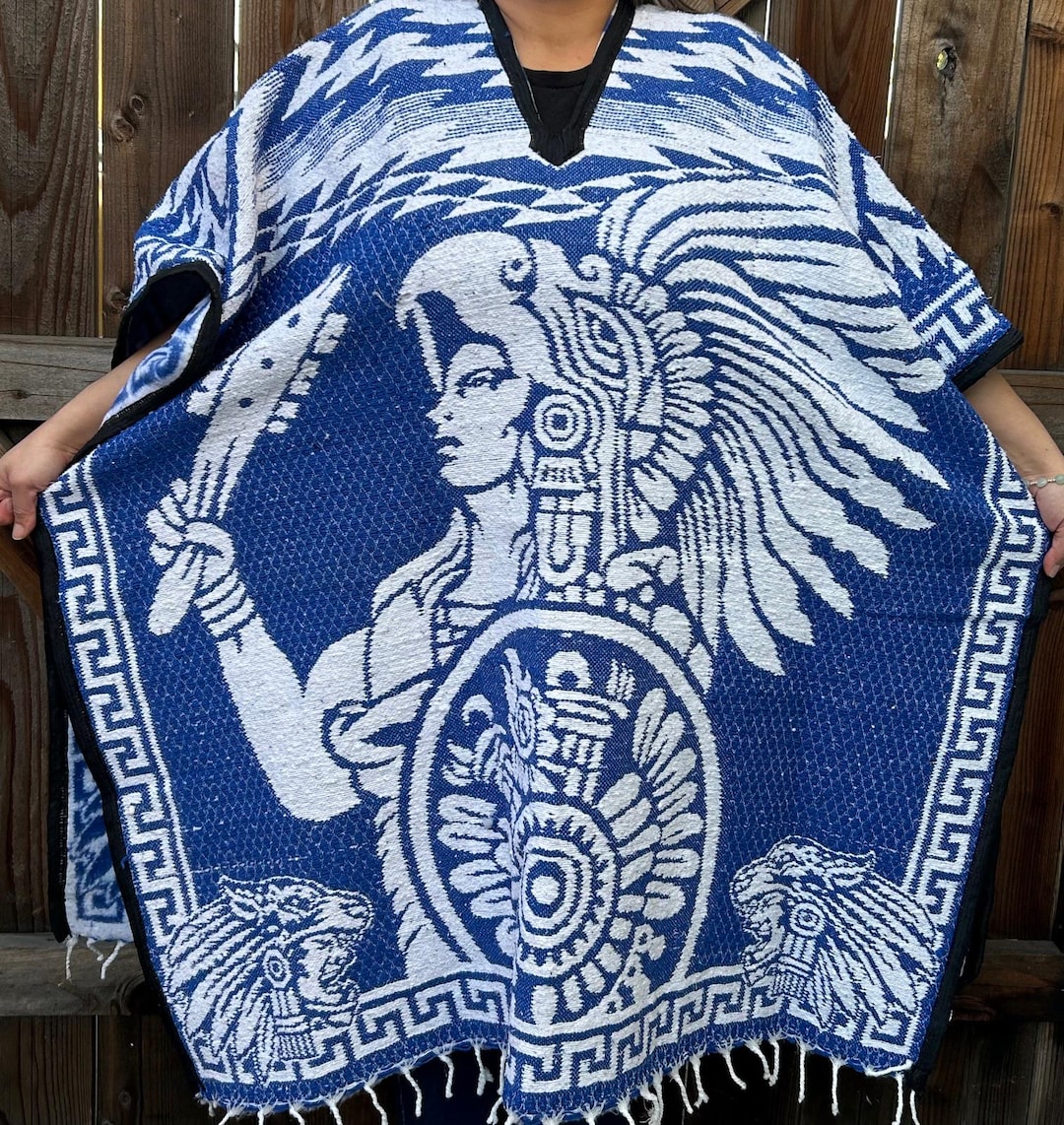 Mexican Aztec Warrior Mexican Eagle Poncho Mexican Eagle Poncho Escudo ...