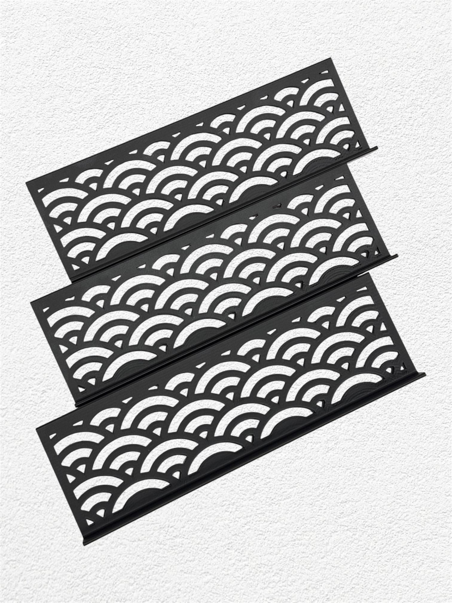 Card Risers for Zion/aluminum Display Cases - Japanese Wave Pattern - Etsy