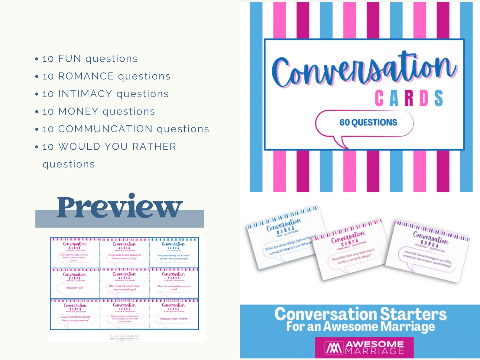 Conversation Cards for Married Couples - Etsy