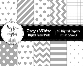 Grey White Chevron - Etsy