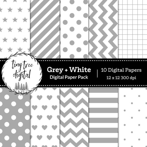 Grey White Chevron - Etsy