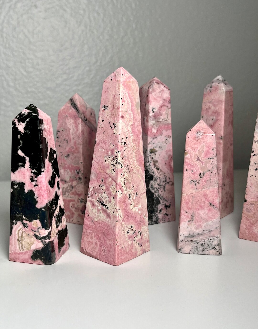 ONE Bubble Gum Rhodonite Crystal Point From Peru - Etsy