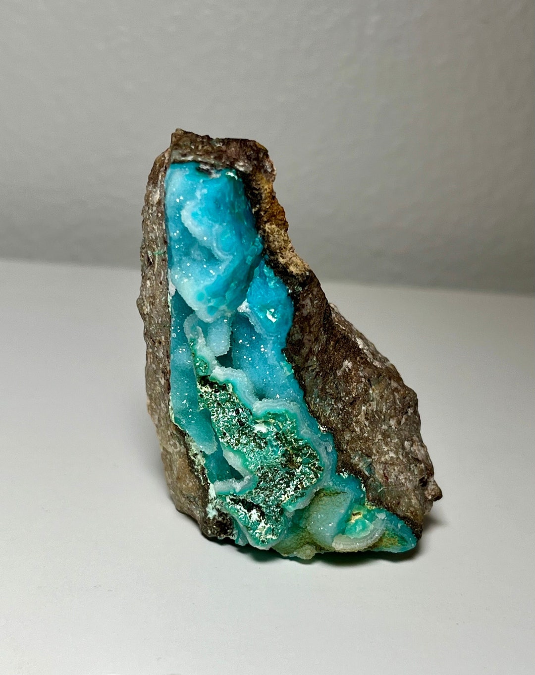 Druzy Chrysocolla Crystal Specimen From the Congo - Etsy