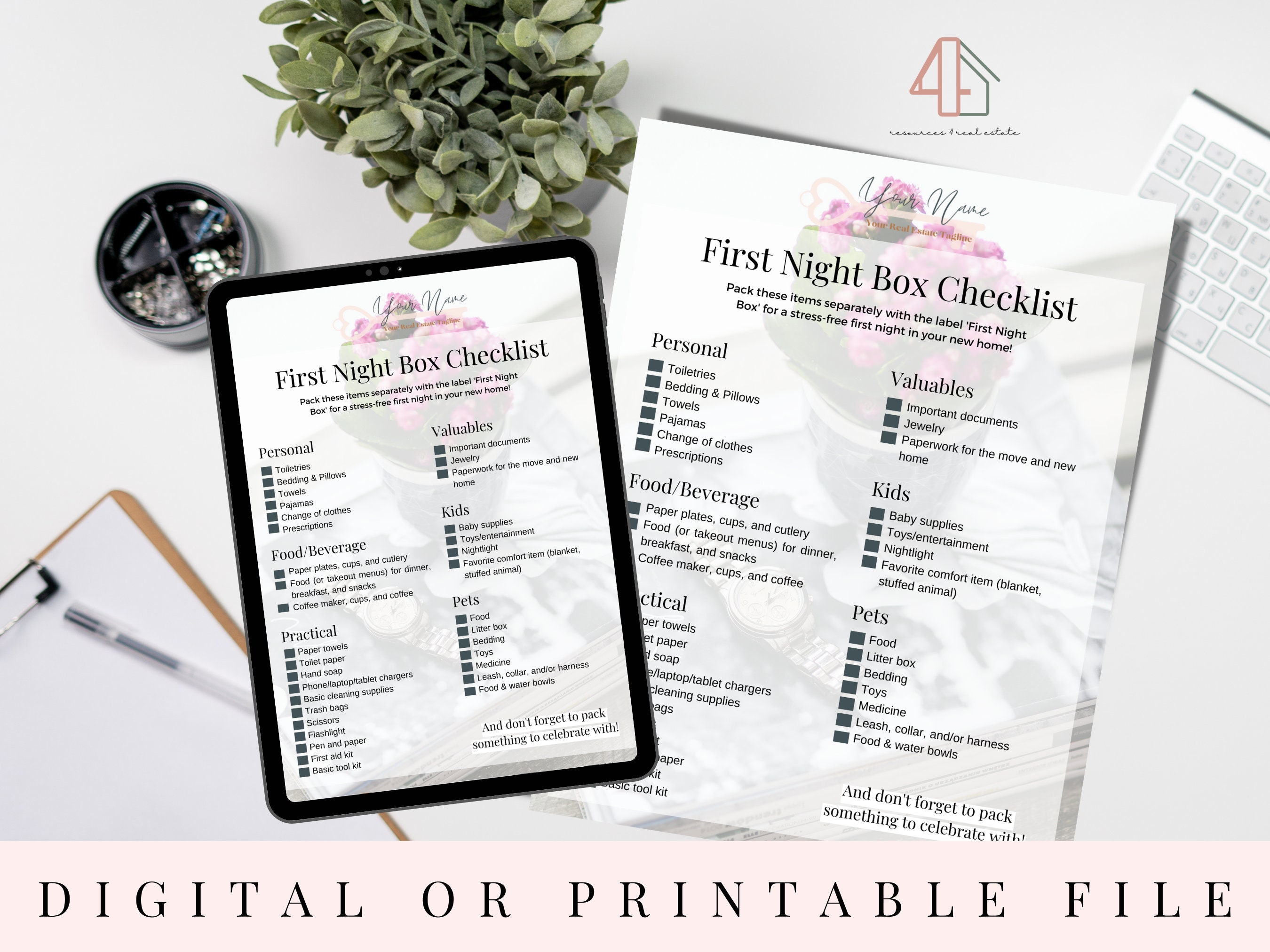 First Night Checklist, Closing Gift, First Night Box, New Home ...