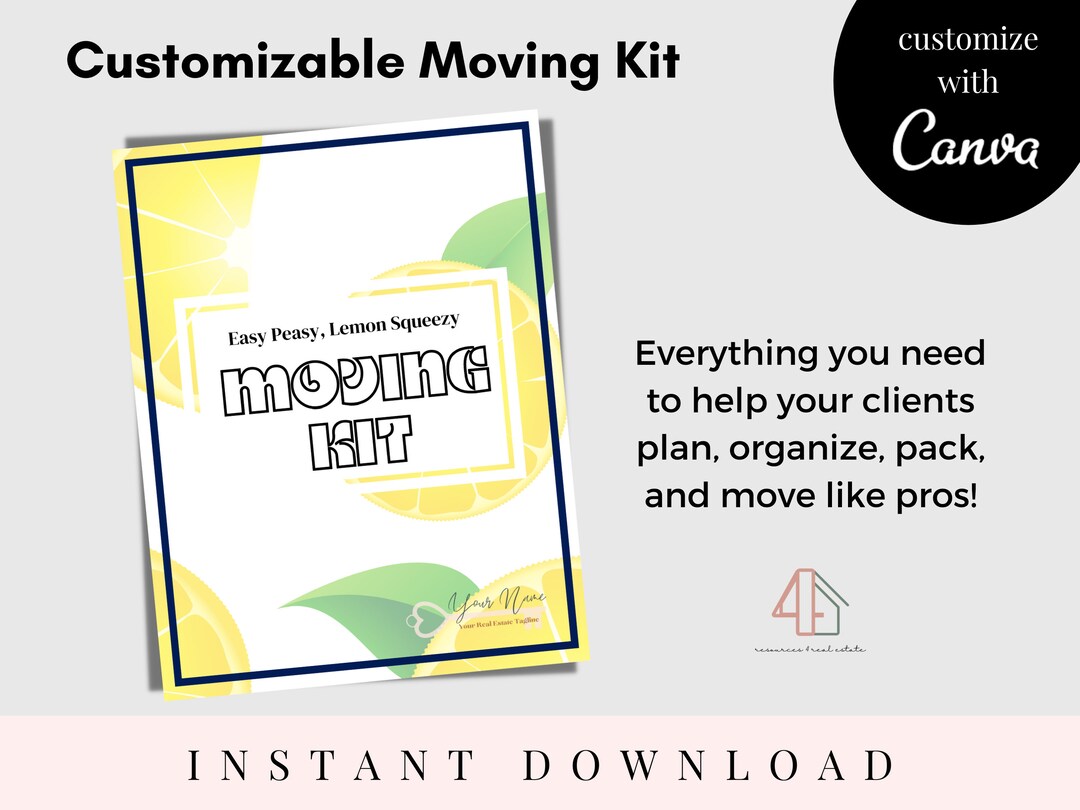 Moving Kit, Closing Kit, Moving Checklist, Moving Guide, Real Estate ...
