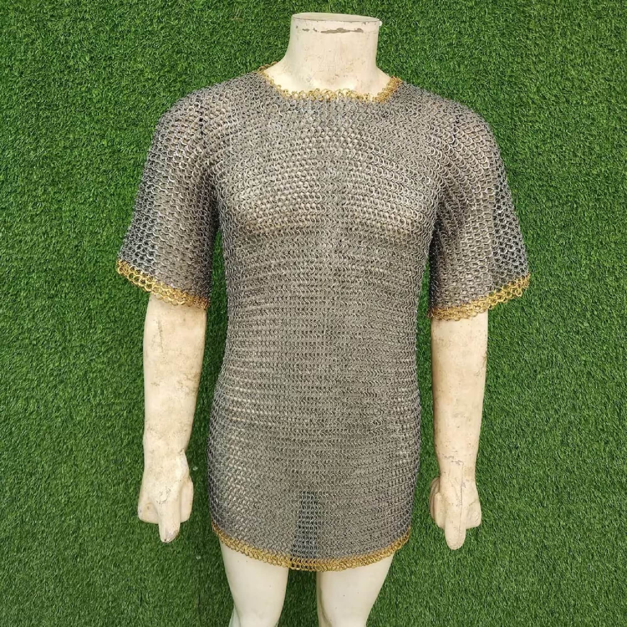 Chainmail Shirt With Brass Timmed, 9 Mm Flat Riveted With Warshar ...