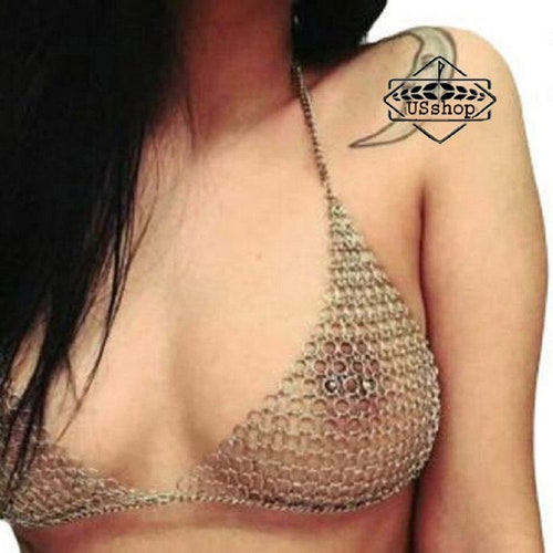 Butted Aluminium Bra Bikini Top Metal Sexy Chainmail For Etsy