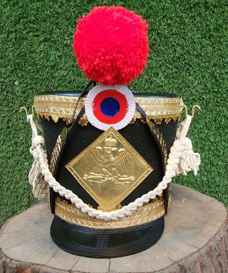 1003 Shako Hats Leather Shako Helmetfrance Napoleon Shako - Etsy
