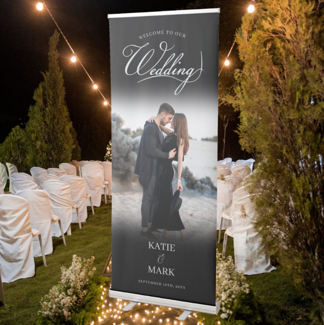 Custom Wedding Retractable Banner Stand INCLUDED With Full Color Print ...