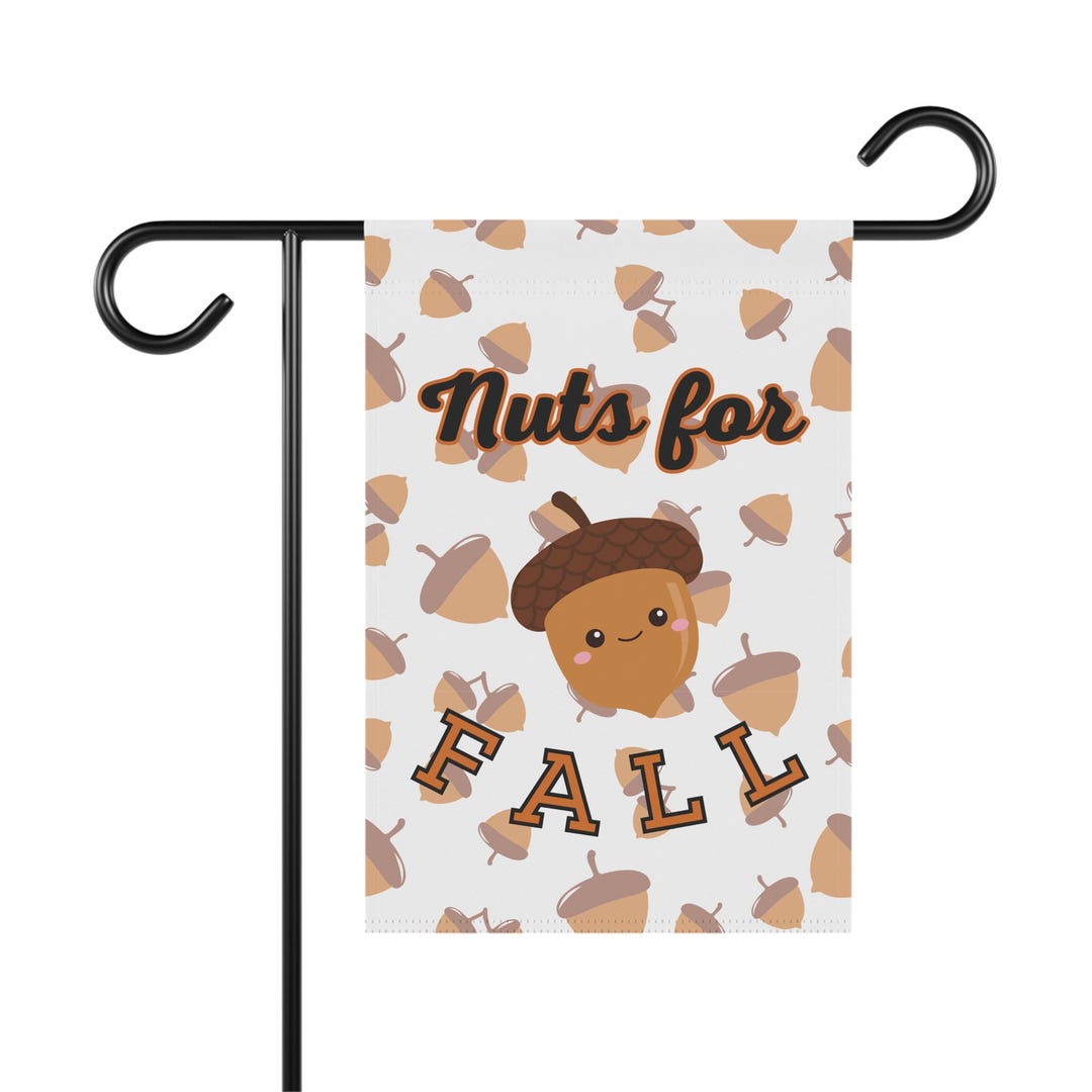 Nuts for Fall Garden Flag Banner - Etsy