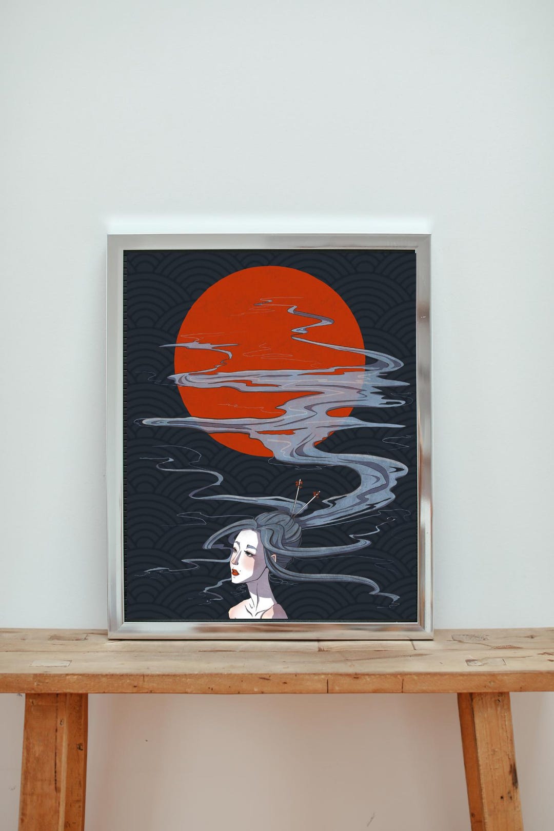 Yurei 12x18 Poster - Ghost Girl Yokai in Kimono Art Print - Original ...
