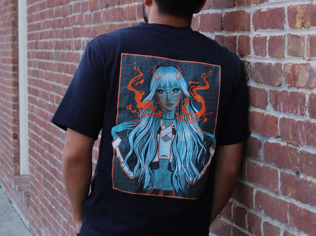 The Neon Oni Mask Shirt | Unisex Oversized Japanese Asian Street ...