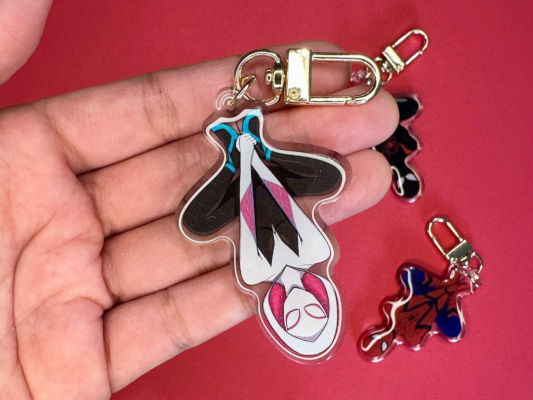 Spider Gwen Acrylic Keychain 2.5 Inch Gwen Stacy Acrylic Charm Marvel ...