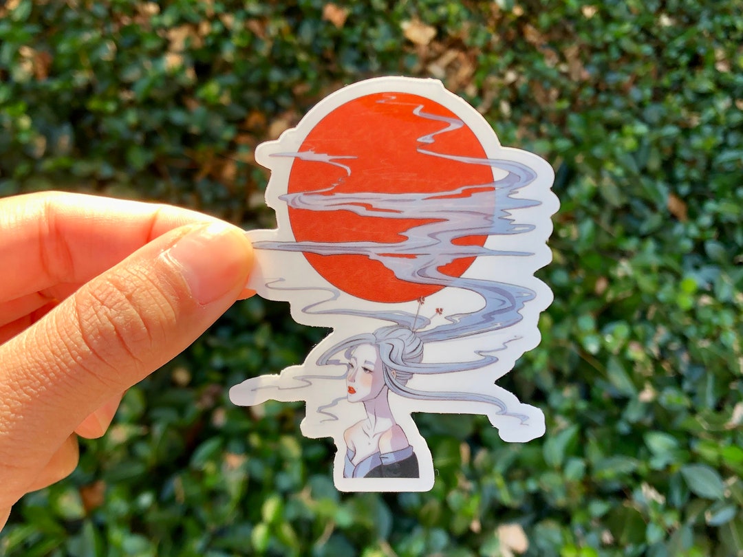 Ghost Girl Sticker - Japanese Yokai Decal - Yurei Clear Vinyl - Etsy