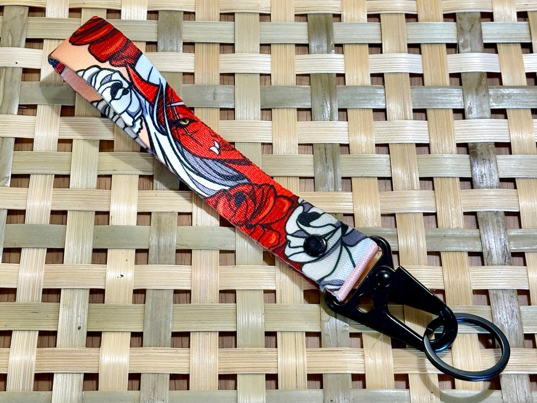 Oni Girl Wrist Strap - Yokai Short Lanyard - Original Japanese Art ...