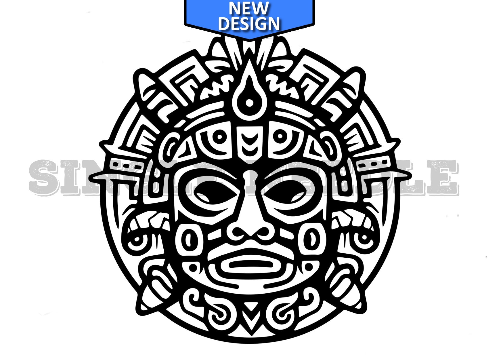 Aztec Tattoo Flash Sheet Stencil for Real Stick and Poke Tattoos - Etsy